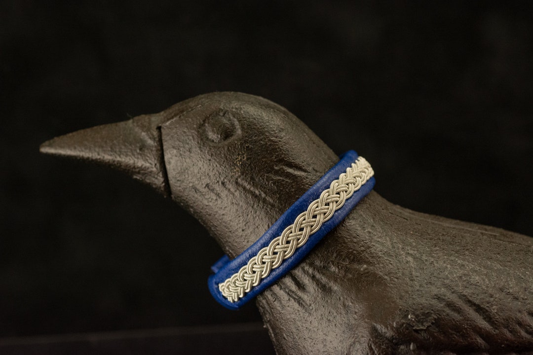 SAMI // Reindeer Leather / Pewter Braid Bracelet / Antler Button / Sami ...