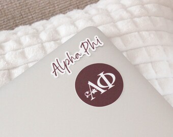 Alpha Phi Laptop Sticker A Phi Sorority Decal Bid Day | Etsy