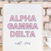 Alpha Omicron Pi Infinity Rose Sticker, AOII Sorority Decal, Bid Day - Etsy