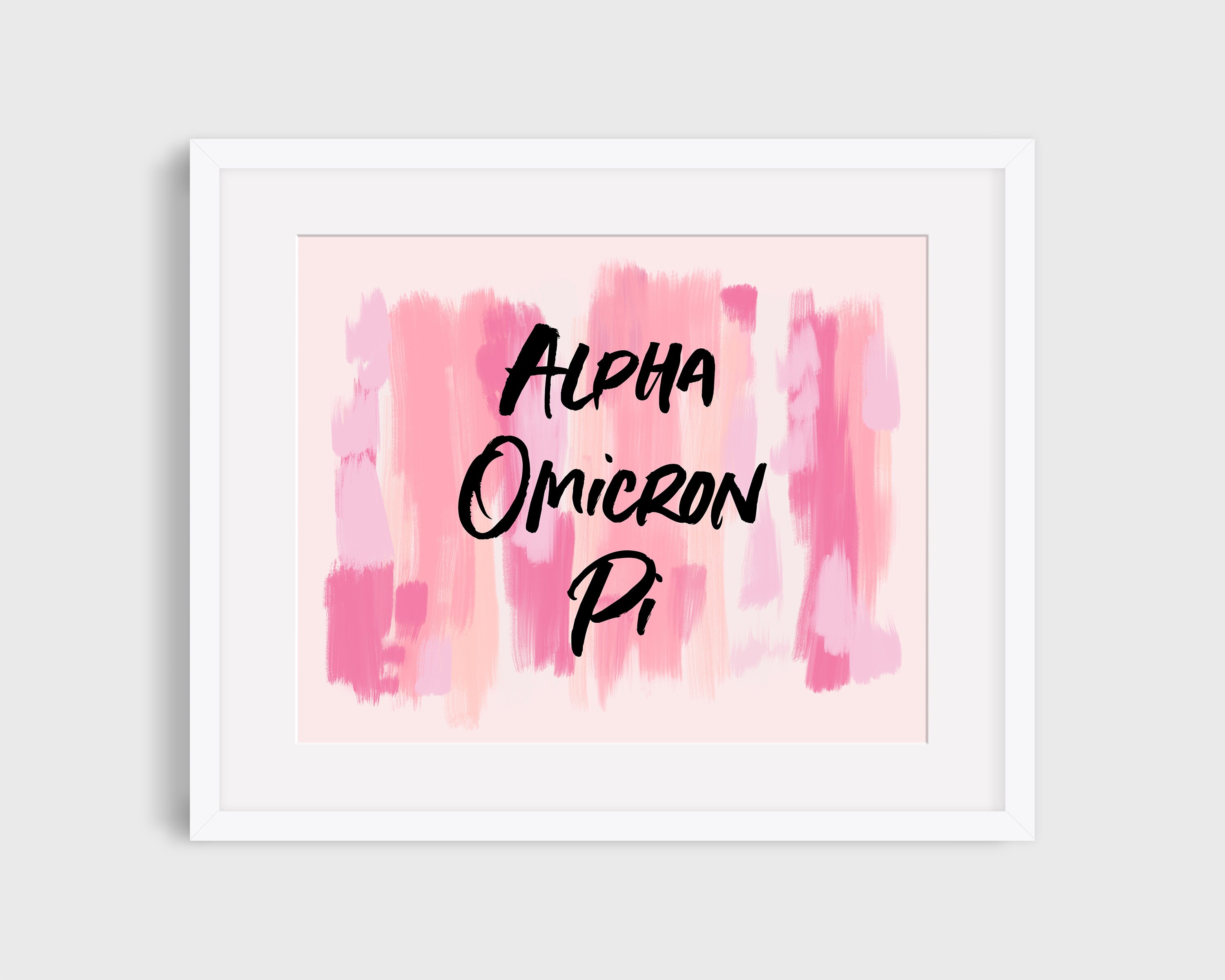 Alpha Omicron Pi Sorority Peachy Printable Art Print, AOII Sorority ...