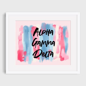 Alpha Gamma Delta Sorority Printable Art Print, Alpha Gam Sorority Wall ...