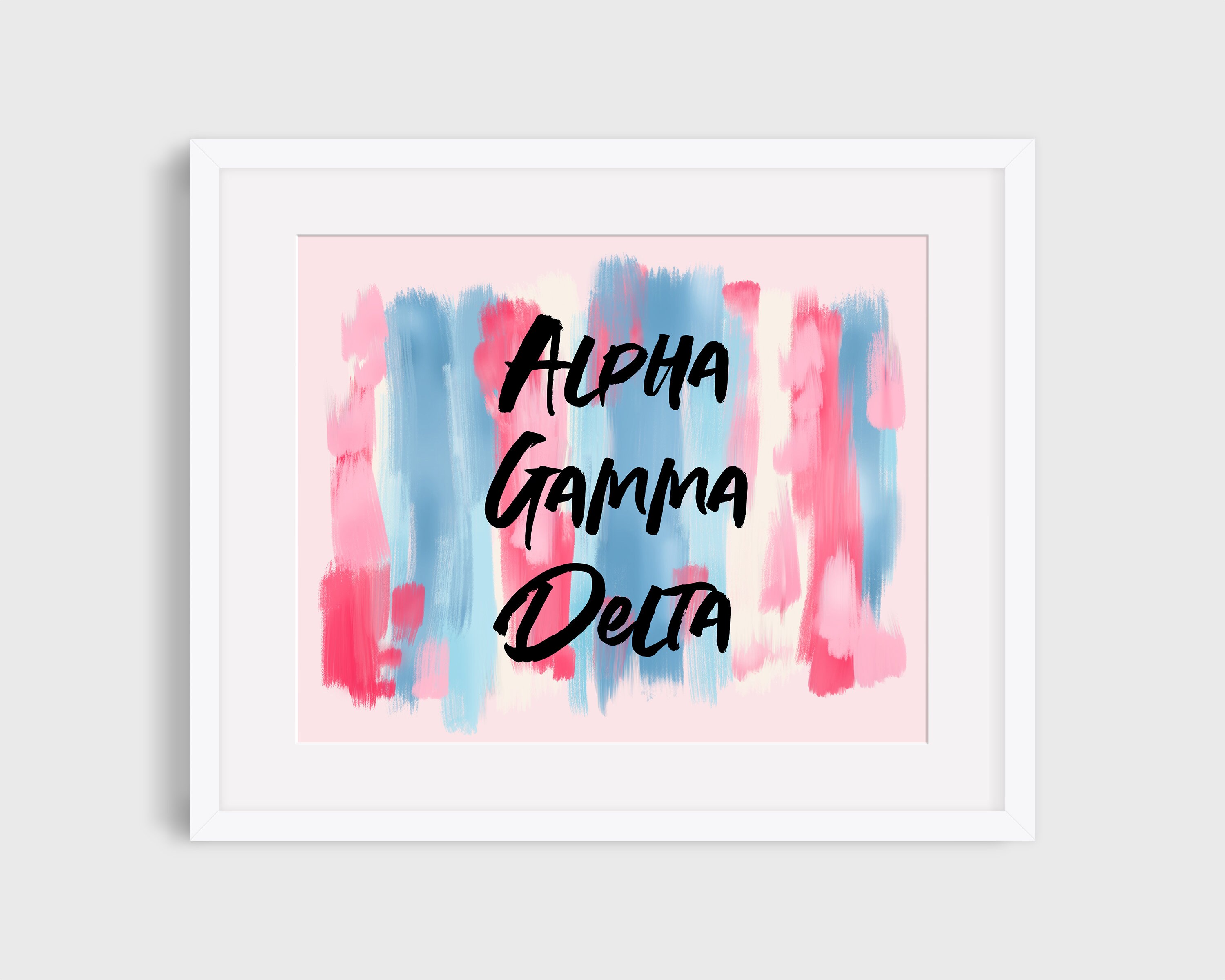 Alpha Gamma Delta Sorority Printable Art Print, Alpha Gam Sorority Wall ...