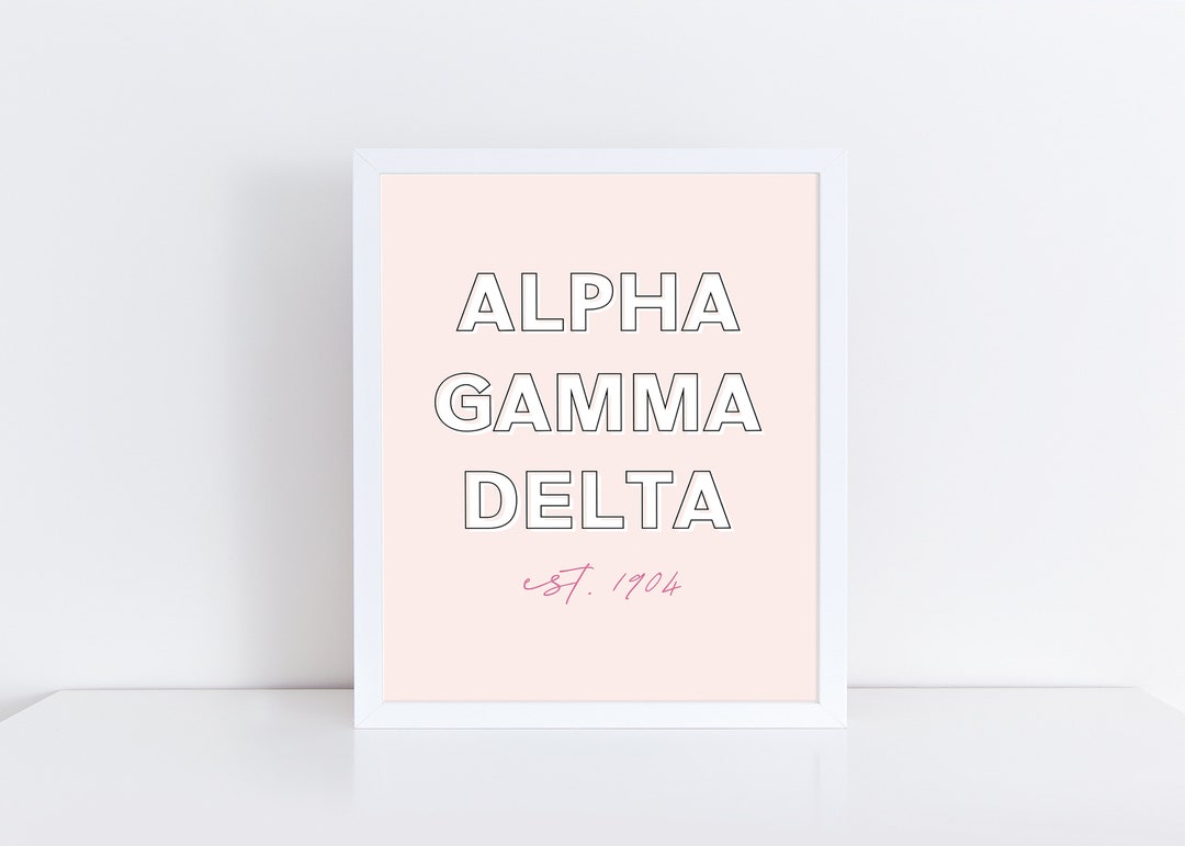Alpha Gamma Delta Sorority Printable Art Print AGD Sorority - Etsy
