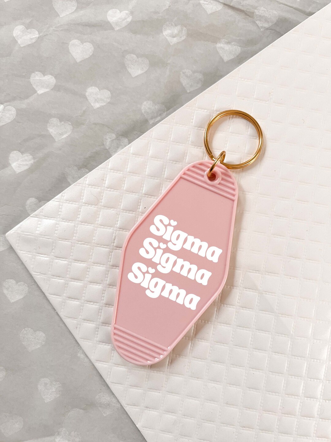 Sigma Sigma Sigma Sorority Retro Acrylic Keychain, Tri Sigma Key Ring ...