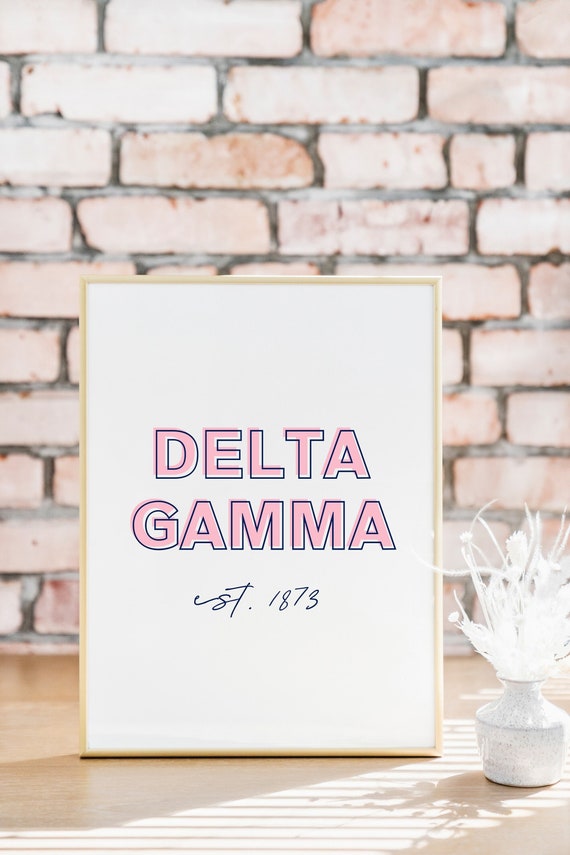 Delta Gamma Electric Sorority Printable Art Print DG Sorority | Etsy