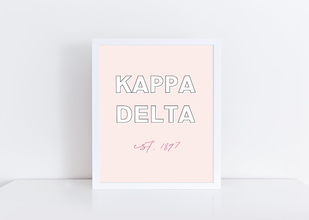 Kappa Delta Sorority Printable Art Print, KD Sorority Wall Decor, Big ...