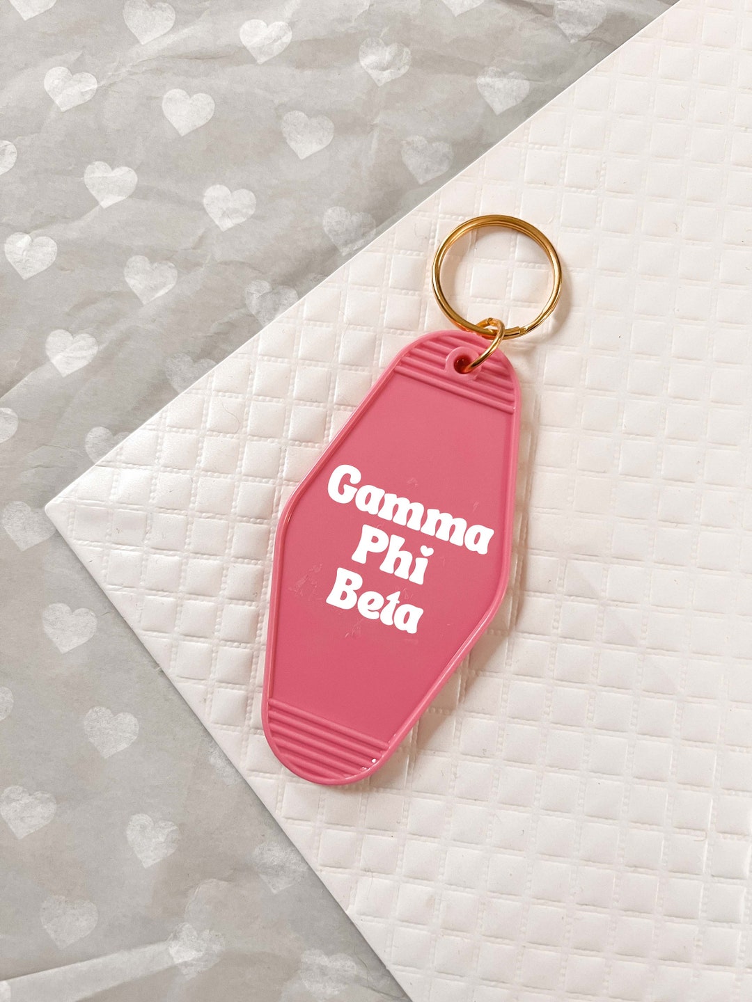 Gamma Phi Beta Sorority Retro Acrylic Keychain, Gphib Key Ring Gift ...
