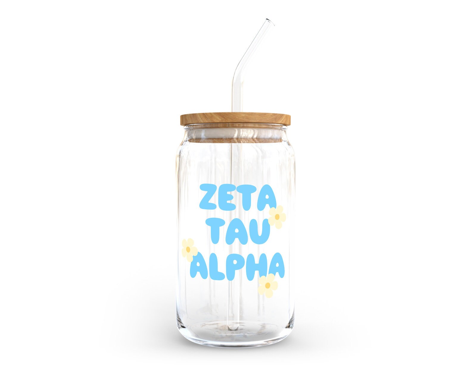 Zeta Tau Alpha Sorority Can Shaped Glass for Iced Coffee, ZTA Cup, Big ...