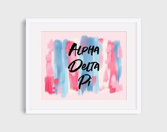 Alpha Delta Pi Sorority Printable Art Print Adpi Sorority | Etsy