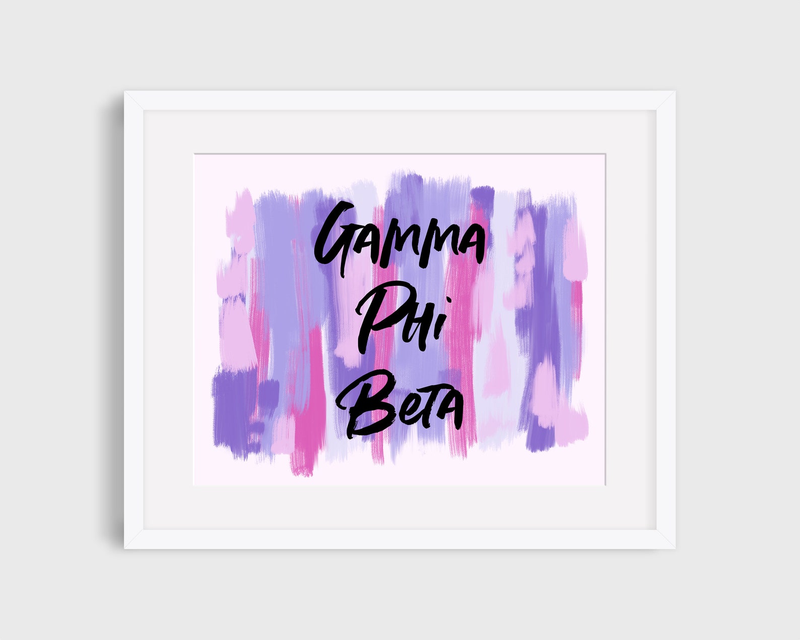 Gamma Phi Beta Sorority Purple Printable Art Print, Gamma Phi Sorority ...