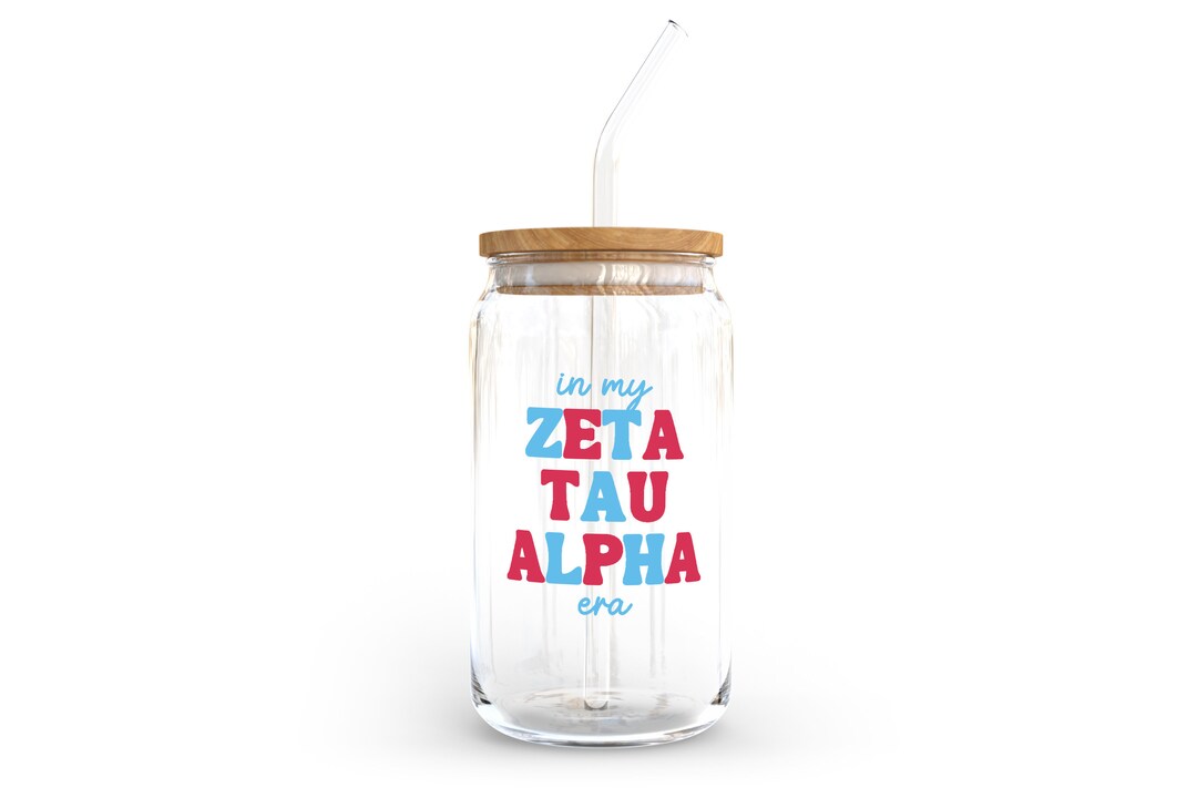 In My Zeta Tau Alpha Era Sorority Can Shaped Glass for Iced Coffee, ZTA ...