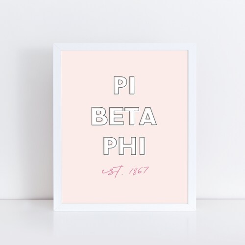 Pi Beta Phi Sorority Printable Art Print Pi Phi Sorority Wall - Etsy