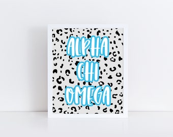 Alpha Chi Omega Sorority Printable Art Print AXO Sorority | Etsy