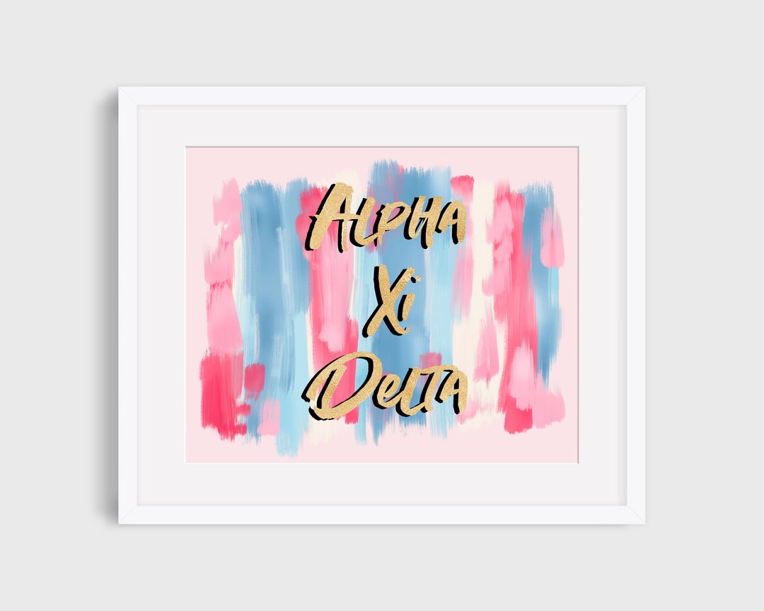 Alpha Xi Delta Sorority Printable Art Print, Axid Sorority Wall Decor ...