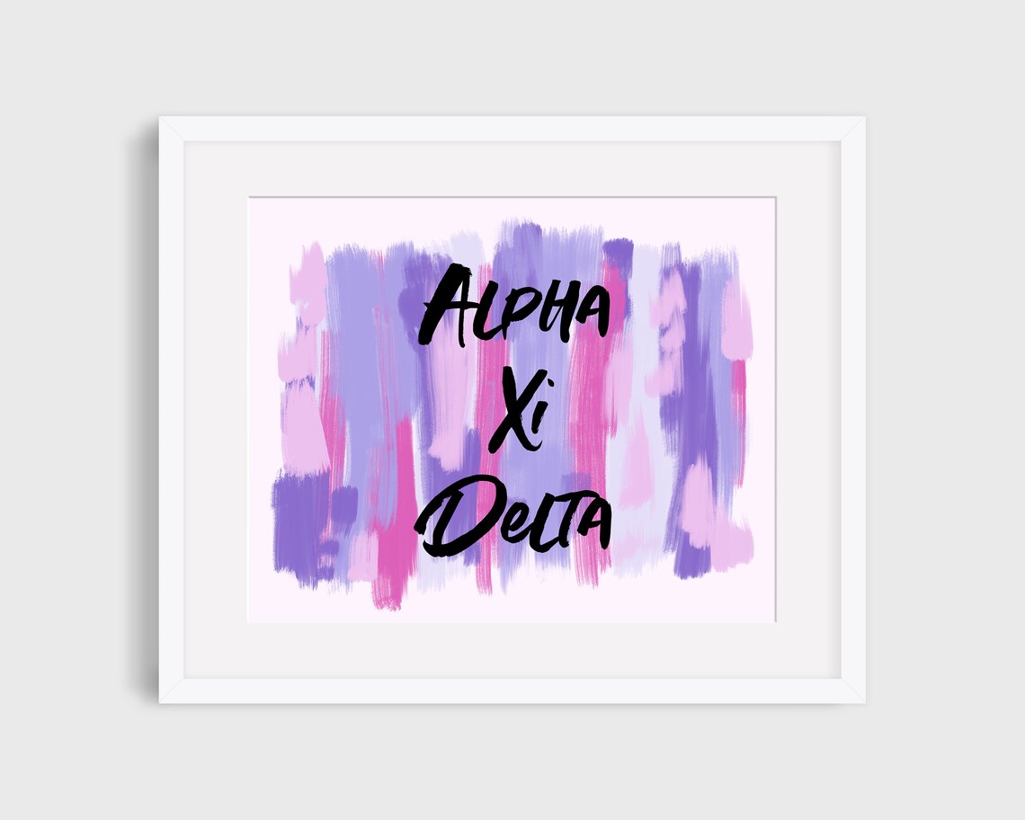 Alpha Xi Delta Sorority Purple Printable Art Print Axid - Etsy