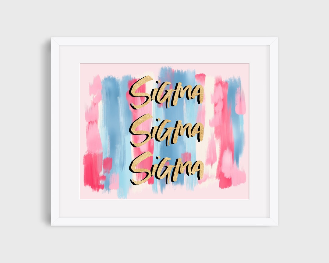 Sigma Sigma Sigma Sorority Printable Art Print, Tri Sigma Sorority Wall ...