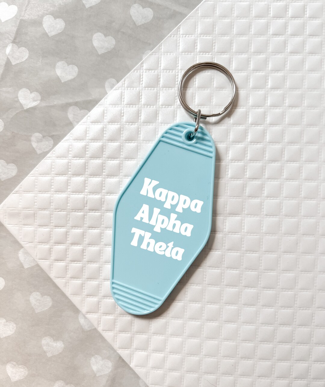 Kappa Alpha Theta Sorority Acrylic Retro Keychain, KAO Key Ring Gift ...