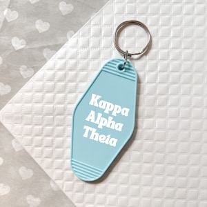 Kappa Alpha Theta Sorority Acrylic Retro Keychain, KAO Key Ring Gift ...