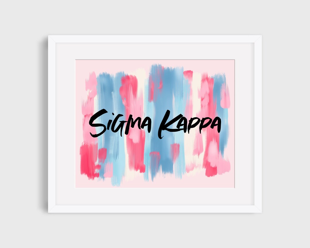 Sigma Kappa Sorority Printable Art Print, SK Sorority Wall Decor, Big ...