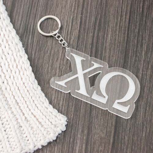 Chi Omega Sorority Acrylic Keychain Chi O Key Ring Gift Big - Etsy