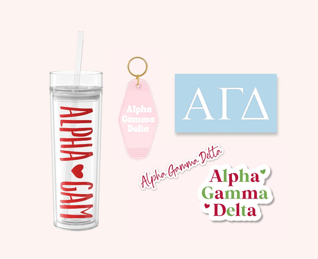 Alpha Gamma Delta Sorority Tumbler Bundle for Bid Day, Big Little Reveal, Alpha Gam Cup and ...