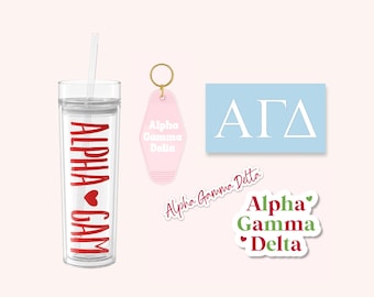 Alpha Gamma Delta - Western Stickers - Etsy