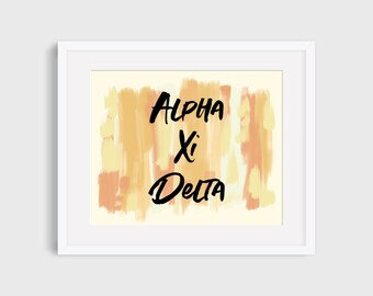 Alpha Xi Delta Sorority Printable Art Print Axid Sorority | Etsy
