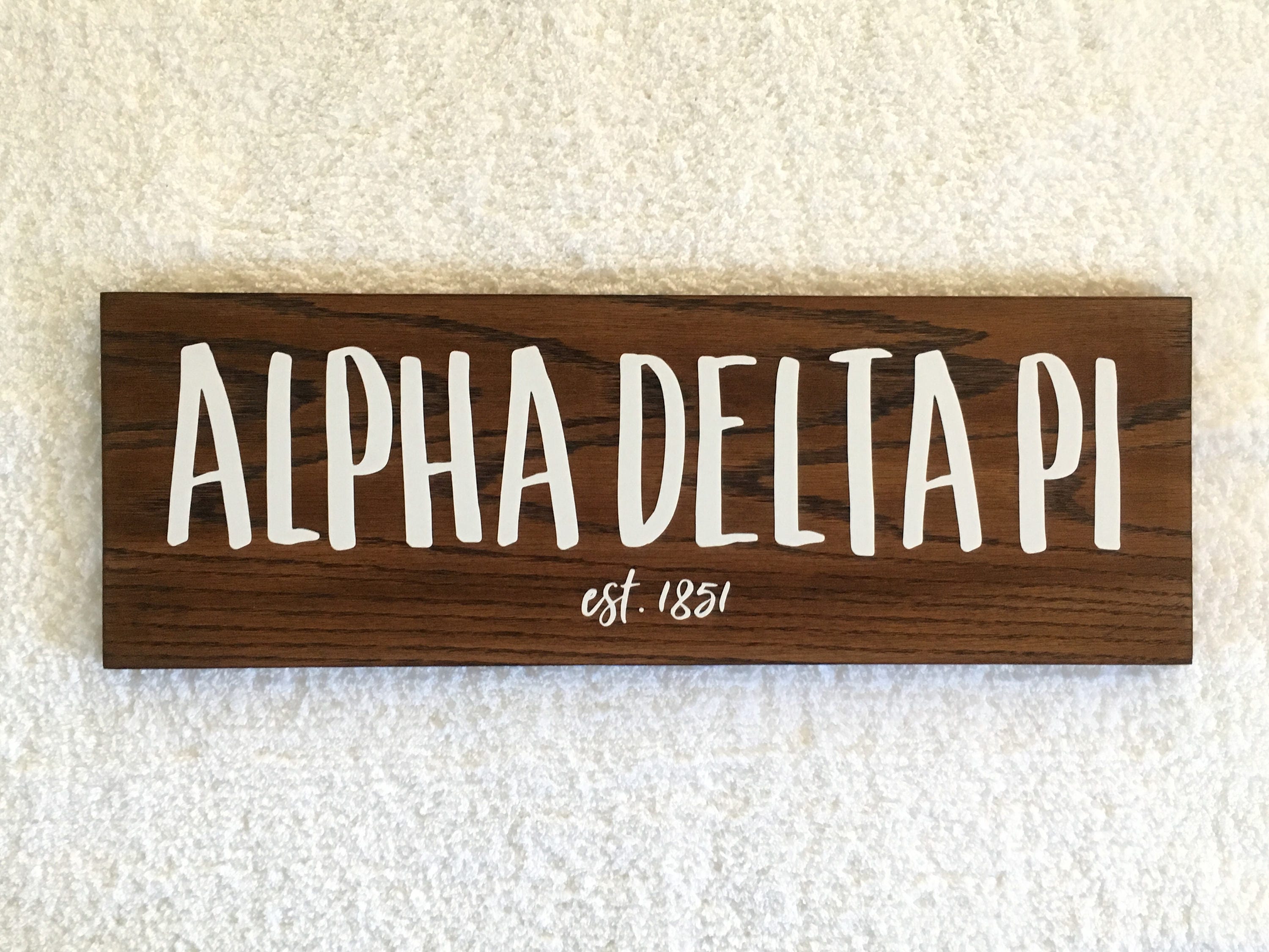Alpha Delta Pi Wooden Sign ADPi Sorority Gift Sorority Wall | Etsy