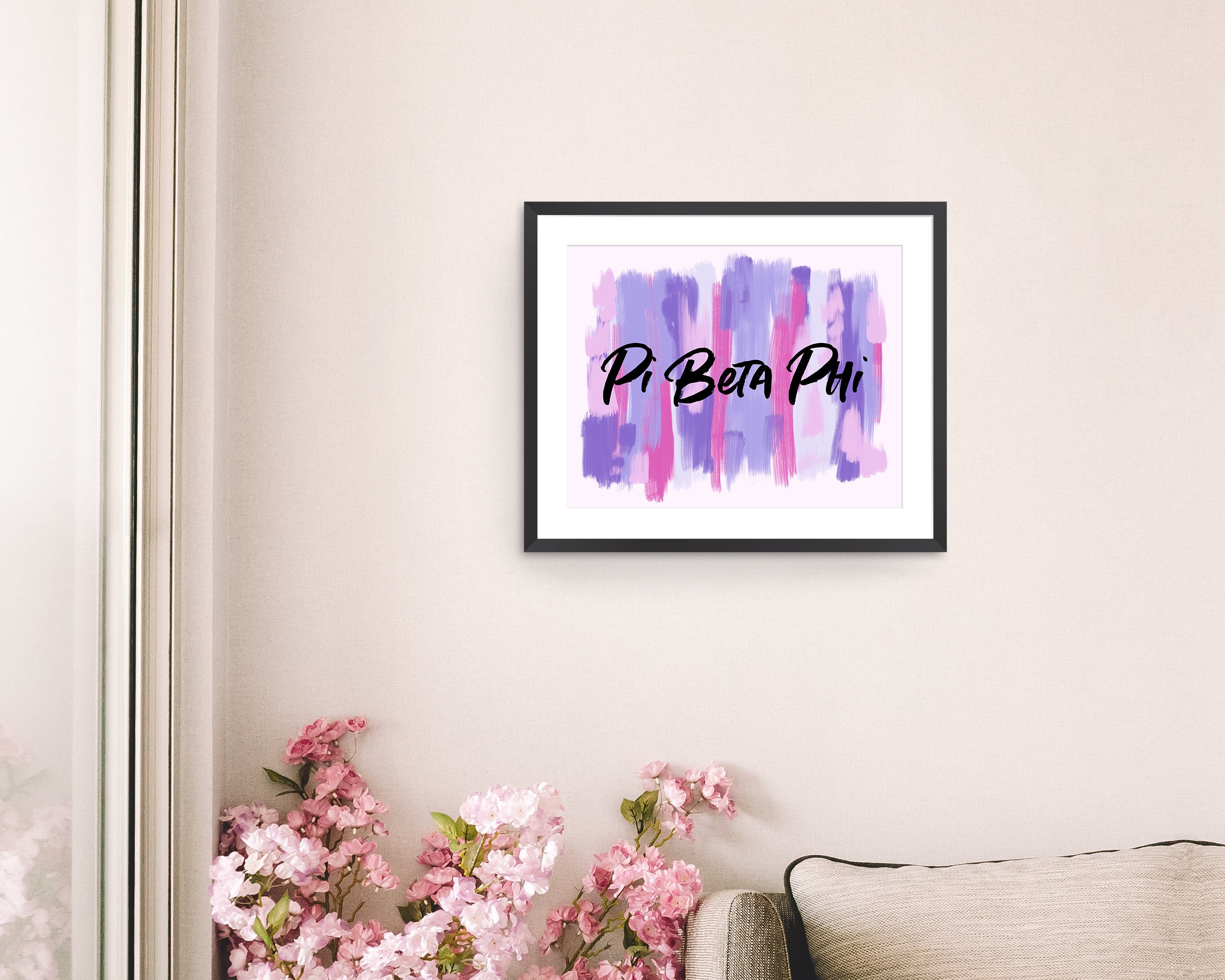 Pi Beta Phi Sorority Printable Purple Art Print Pi Phi | Etsy