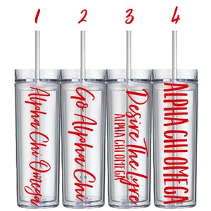 Alpha Chi Omega Tumbler, AXO Sorority Cup, Water Bottle Gift - Etsy