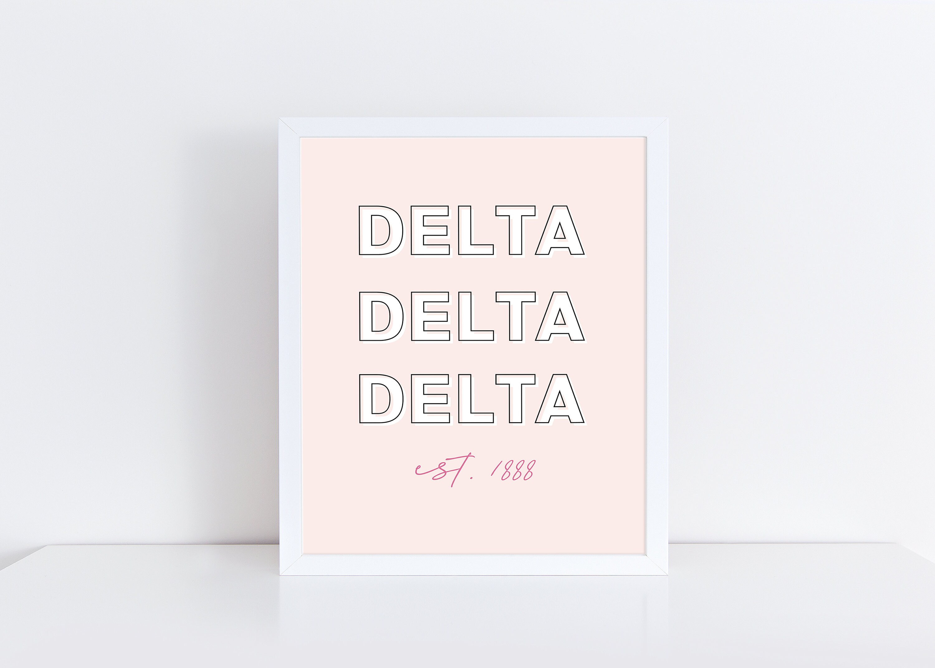 Delta Delta Delta Sorority Printable Art Print Tri Delta | Etsy