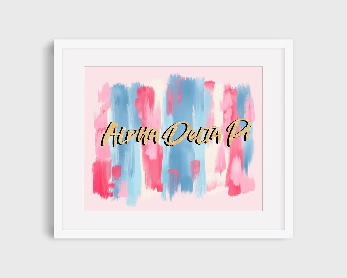 Alpha Delta Pi Sorority Printable Art Print Adpi Sorority | Etsy