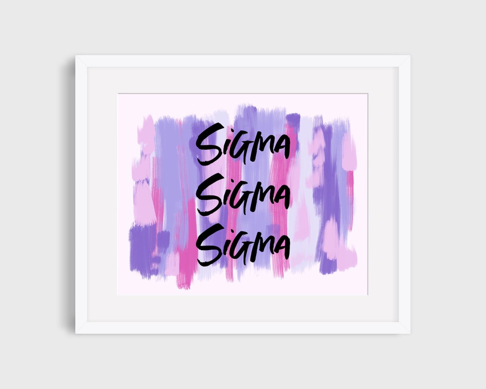 Sigma Sigma Sigma Sorority Purple Printable Art Print, Tri Sigma ...