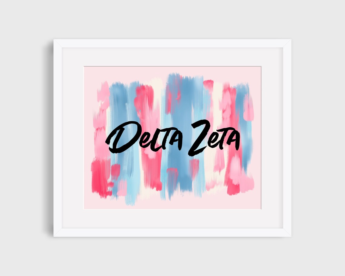 Delta Zeta Sorority Printable Art Print DZ Sorority Wall - Etsy