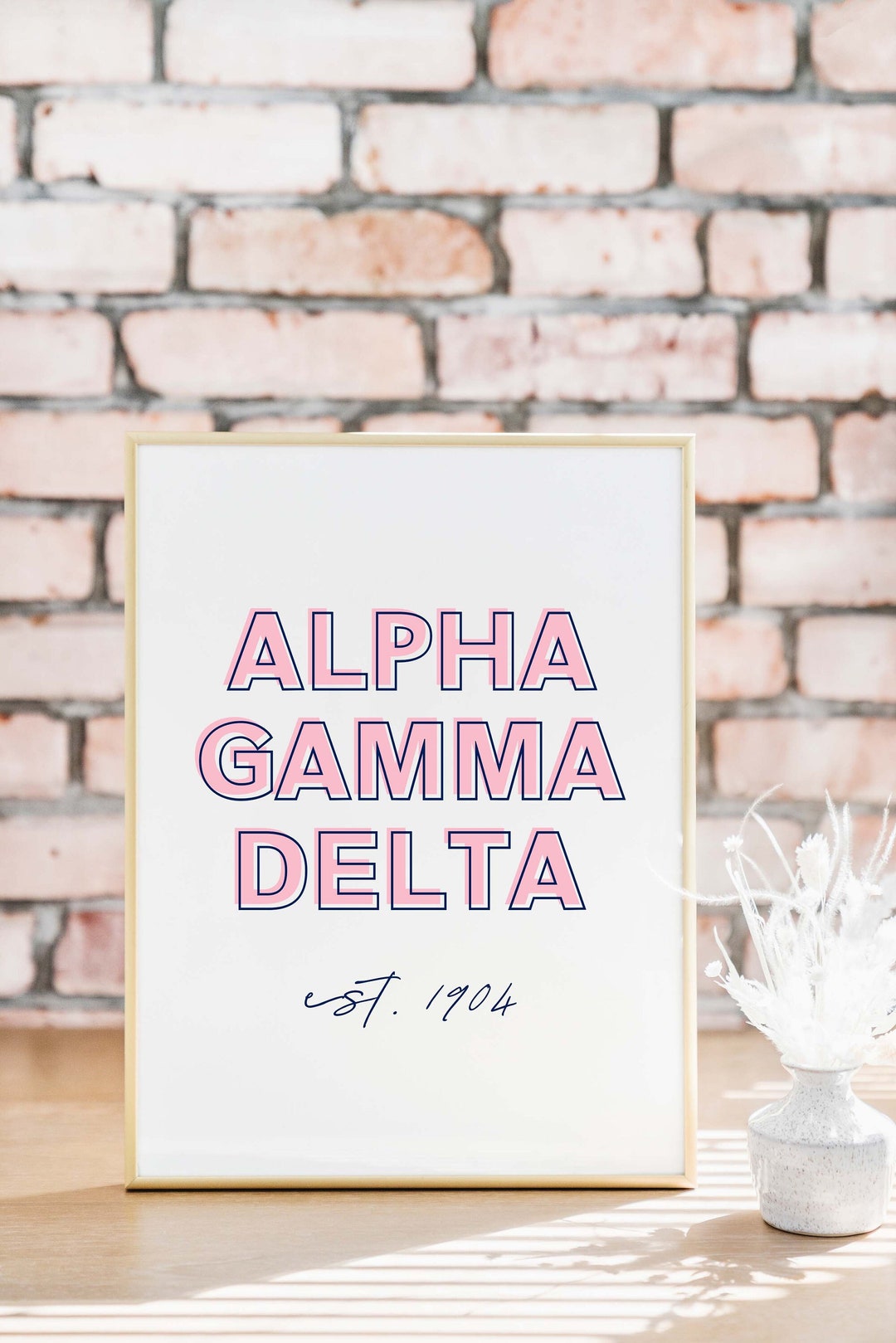 Alpha Gamma Delta Electric Sorority Printable Art Print, Alpha Gam ...