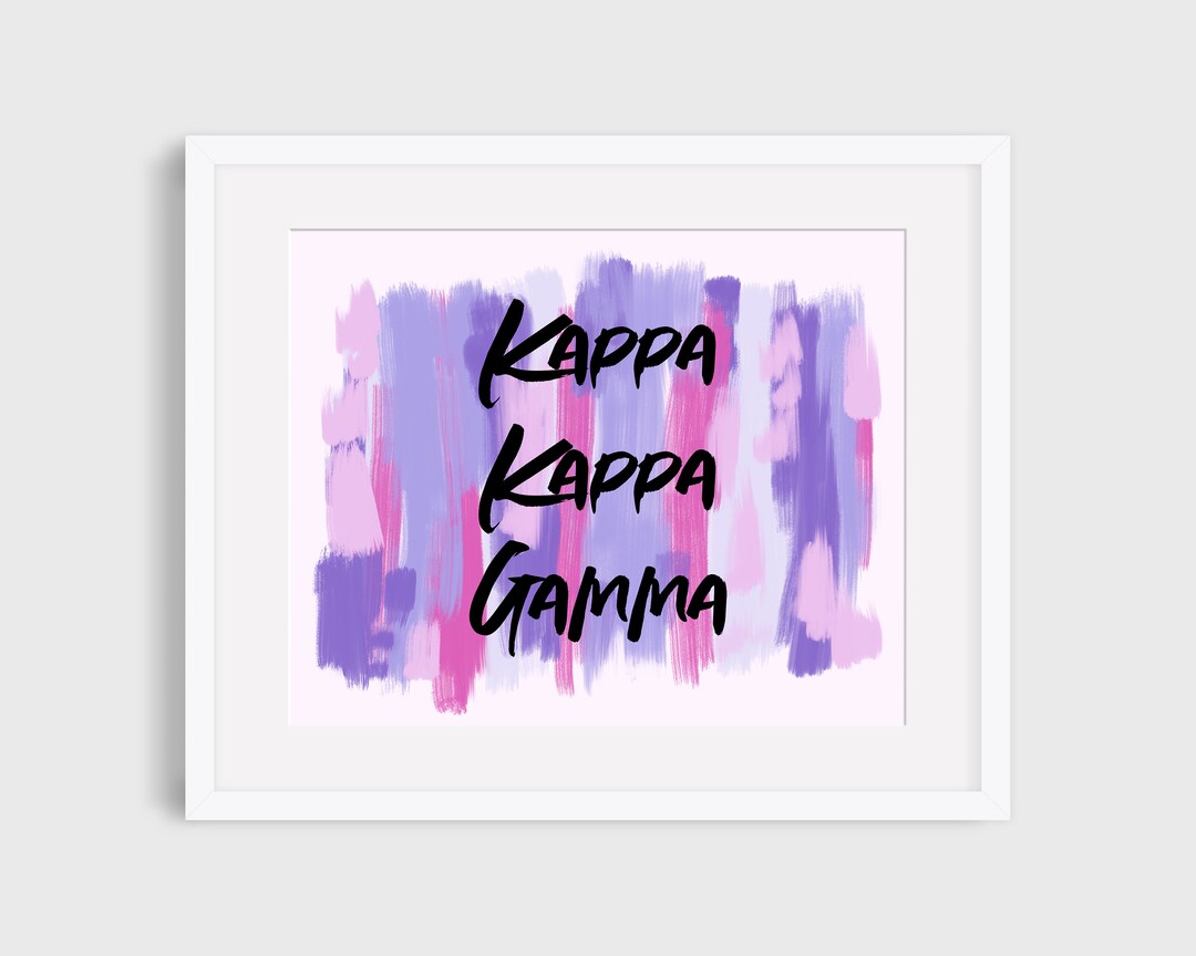 Kappa Kappa Gamma Sorority Purple Impresión de arte imprimible, KKG ...