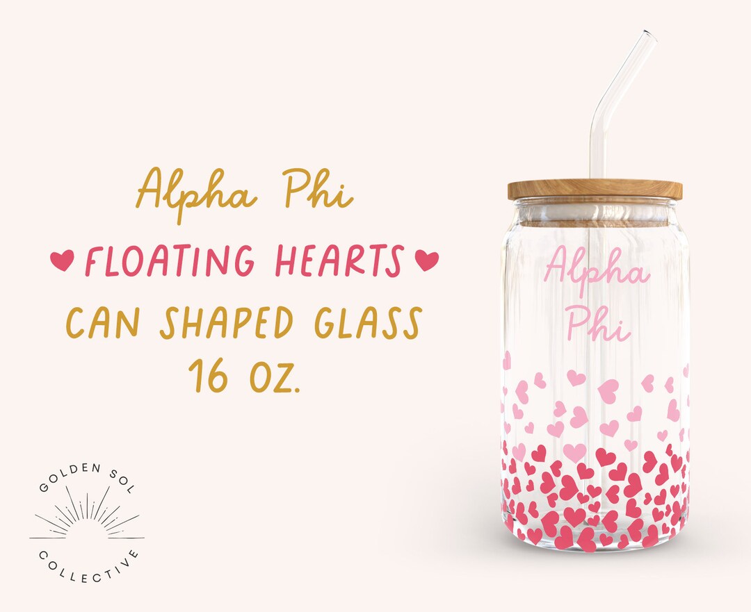 Alpha Phi Sorority Can Shaped Glass for Iced Coffee, A Phi Cup ...