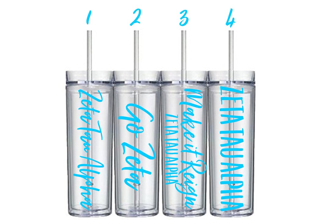 Zeta Tau Alpha Tumbler, ZTA Sorority Tumbler Gift, Sorority Water ...