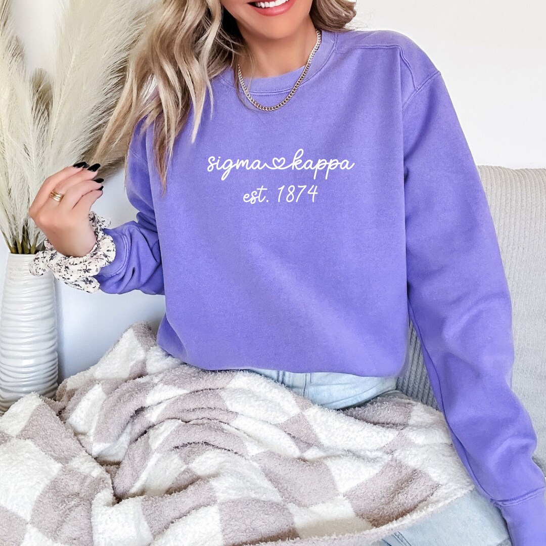 Sigma Kappa Heart Sorority Sweatshirt, Sig Kap Sorority Merch, Big ...