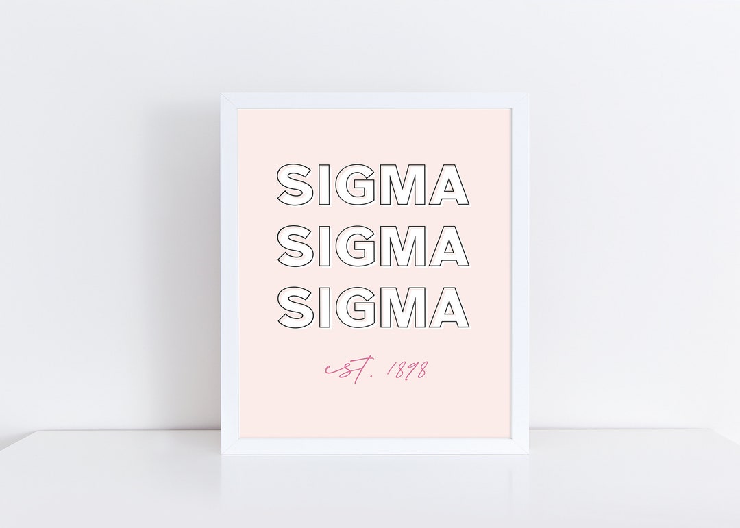 Sigma Sigma Sigma Sorority Printable Art Print, Tri Sigma Sorority Wall ...