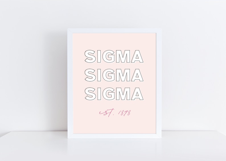 Sigma Sigma Sigma Sorority Printable Art Print Tri Sigma - Etsy