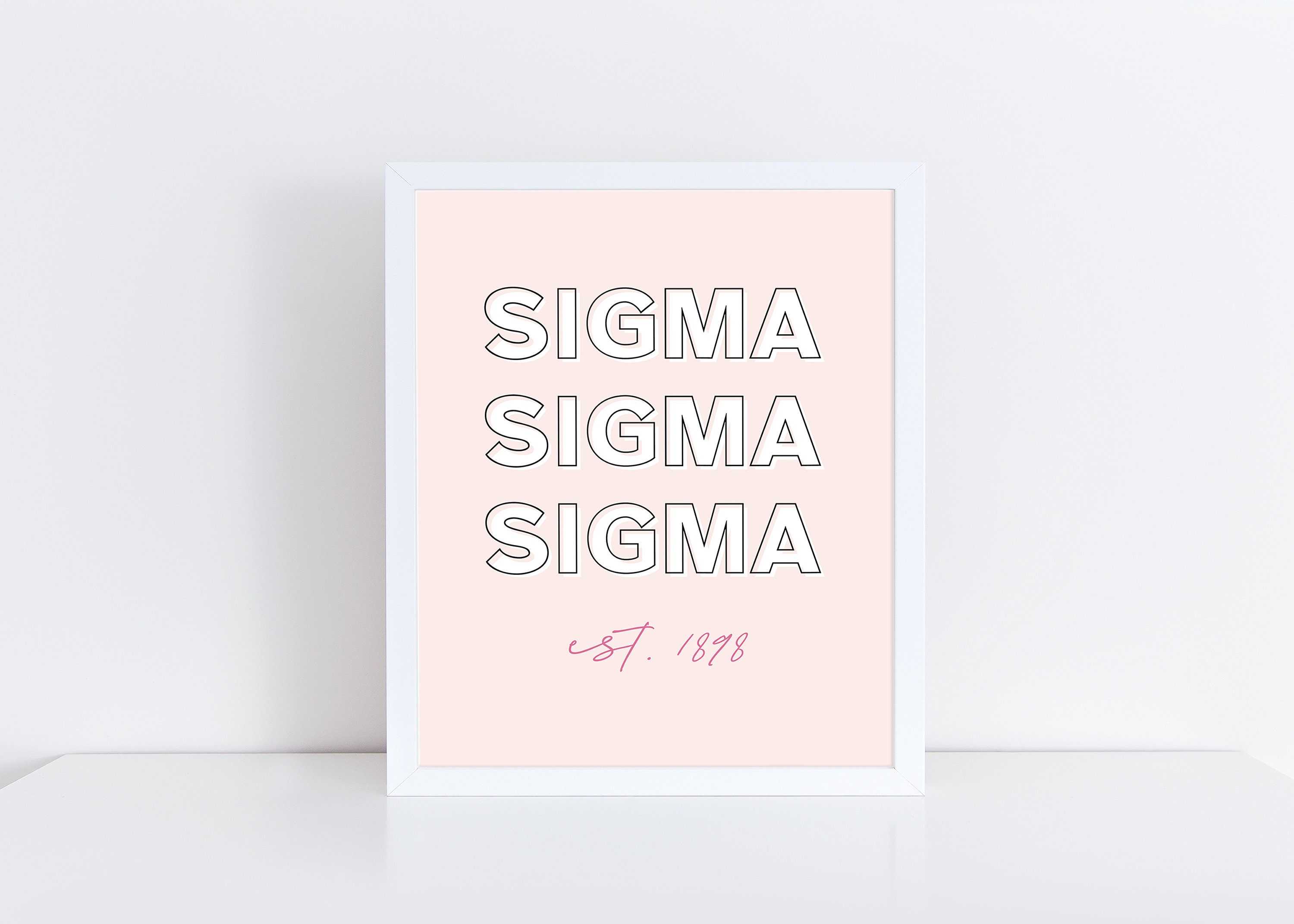 Sigma Sigma Sigma Sorority Printable Art Print Tri Sigma - Etsy