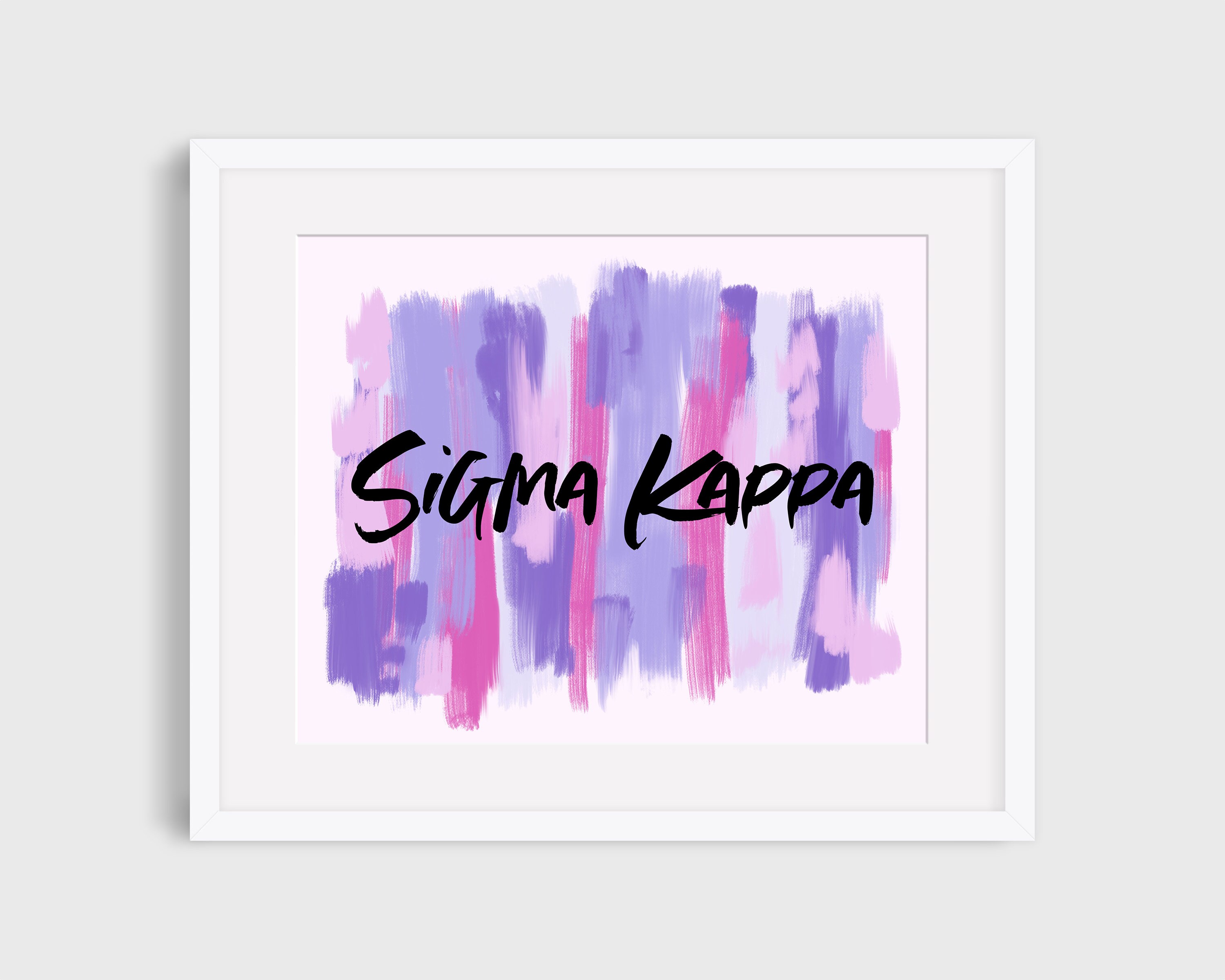 Sigma Kappa Sorority Printable Purple Art Print SK Sorority - Etsy