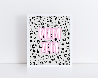 Delta Zeta Sorority Printable Art Print DZ Sorority Wall | Etsy