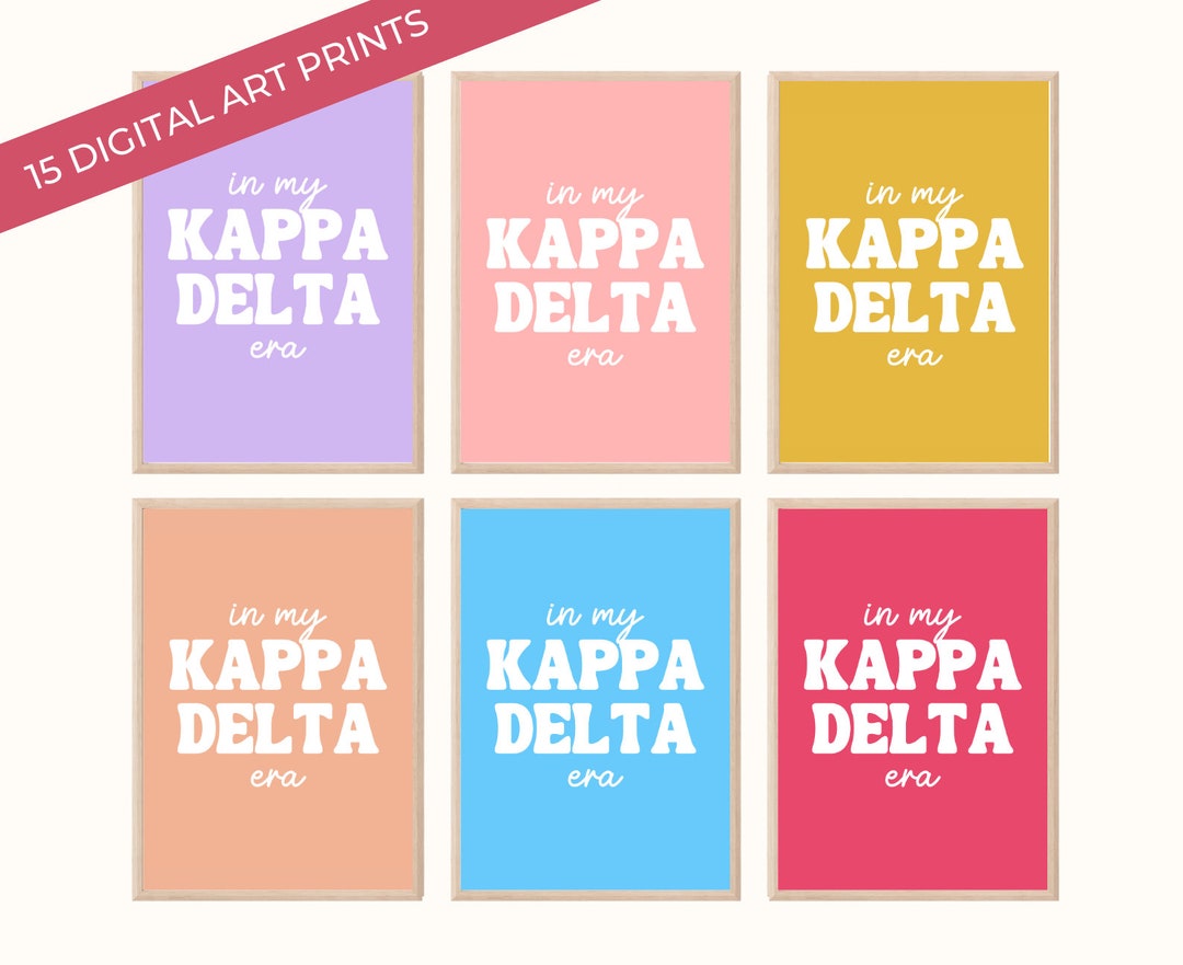 15 Kappa Delta Sorority Art Prints, College Dorm Decor Bundle, Kay Dee ...