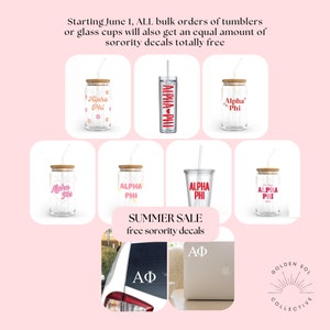 Alpha Phi Electric Sorority Can Shaped Glass for Iced Coffee, A Phi Cup ...