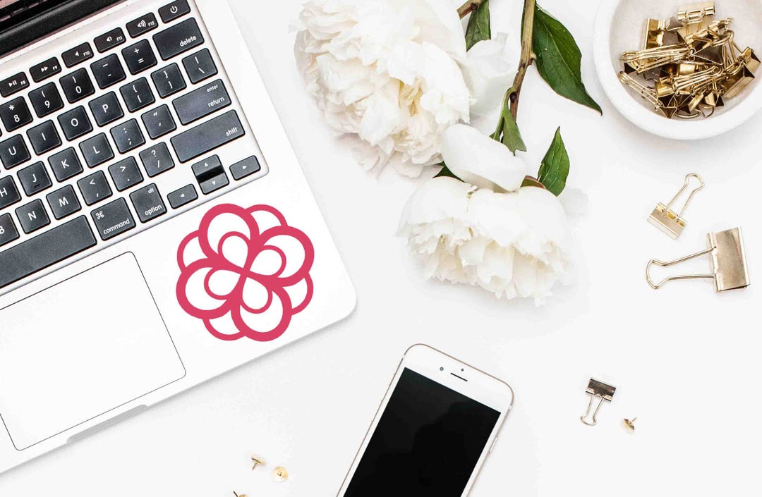Alpha Omicron Pi New Logo Decal, Infinity Rose Decal, Sorority Gift - Etsy