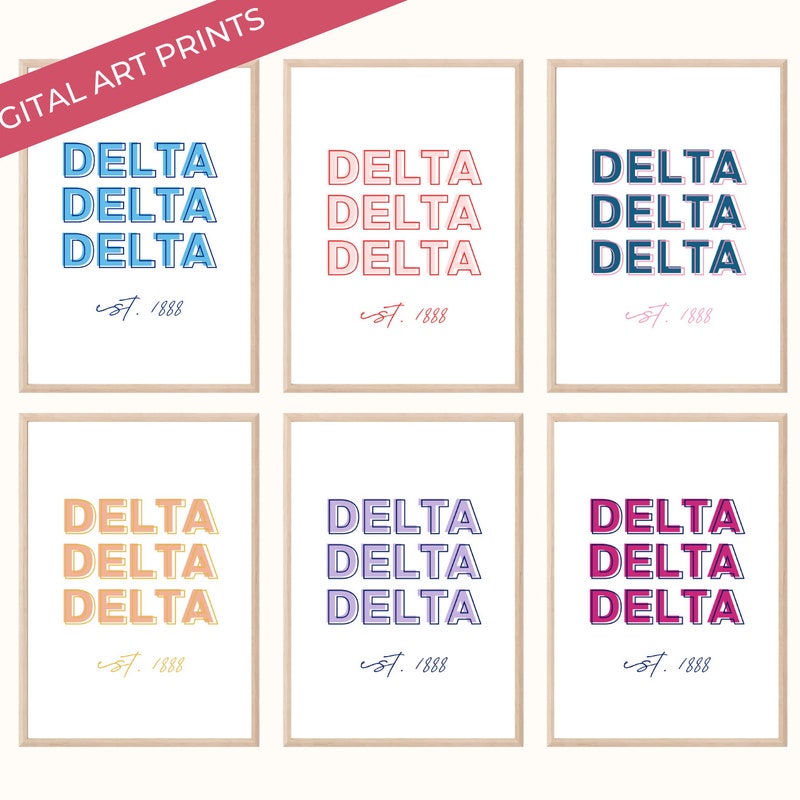 Delta Delta Delta - Etsy