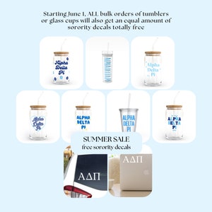 Alpha Delta Pi Sorority Tumbler Bundle, Adpi Bid Day, Big Little Reveal ...