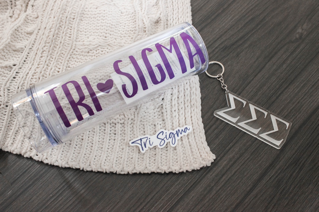 Sigma Sigma Sigma Gift Set, Tri Sigma Sorority Bundle Bid Day Bag ...